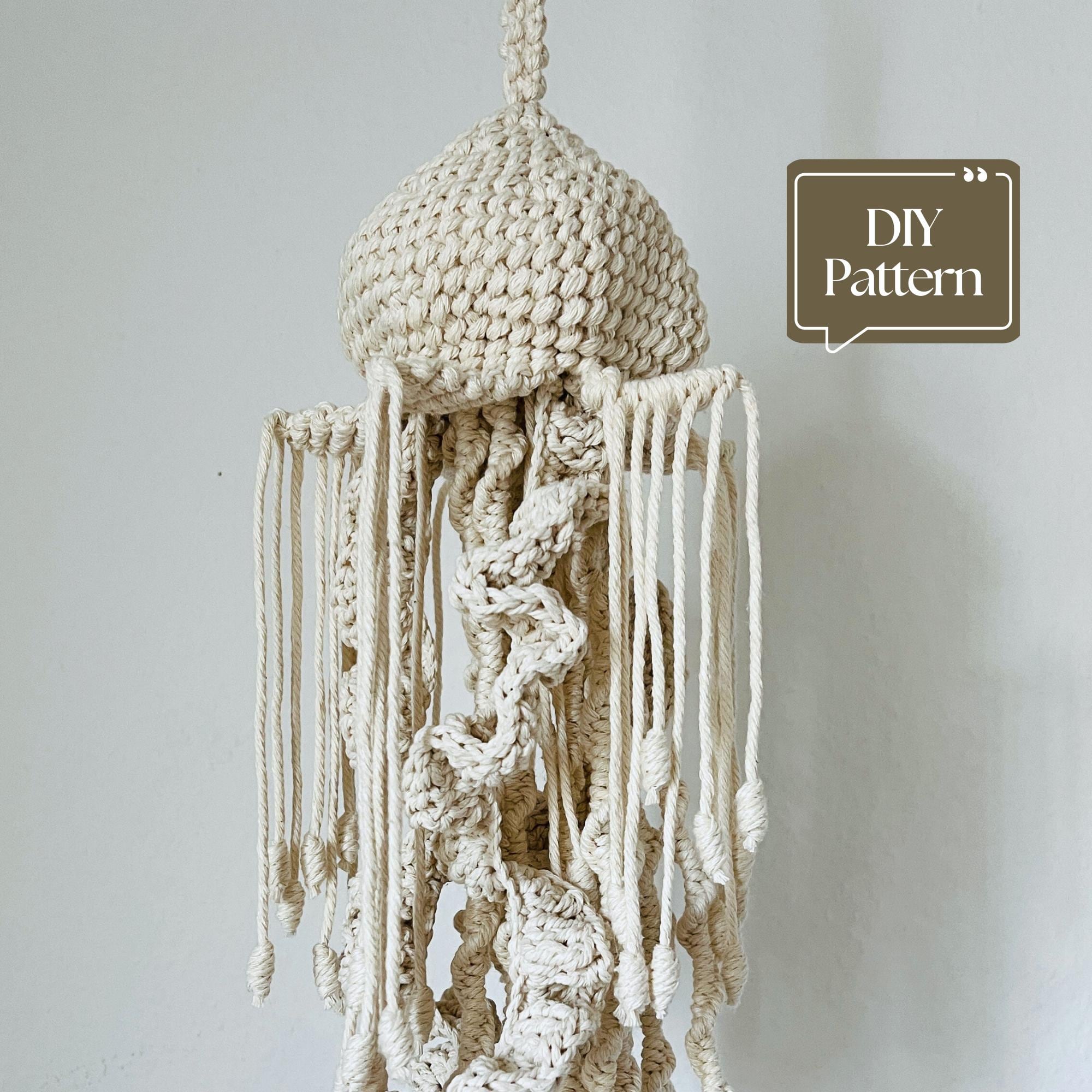Macrame Jellyfish Pattern - DIY Ocean 3D Art – Whiteowlknot Macrame and ...
